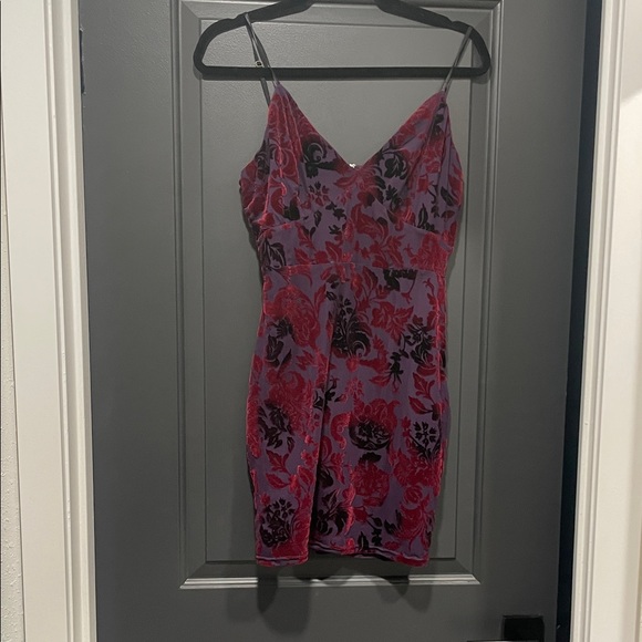 privy | Dresses | Privy Red And Black Floral Mini Dress | Poshmark